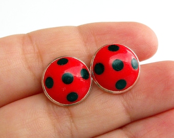 Ladybug earrings | Etsy