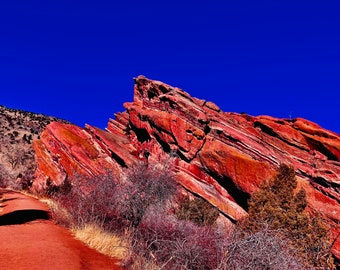 Red Rocks Park and Amphitheatre Colorado Travel Poster High Quality Art ...
