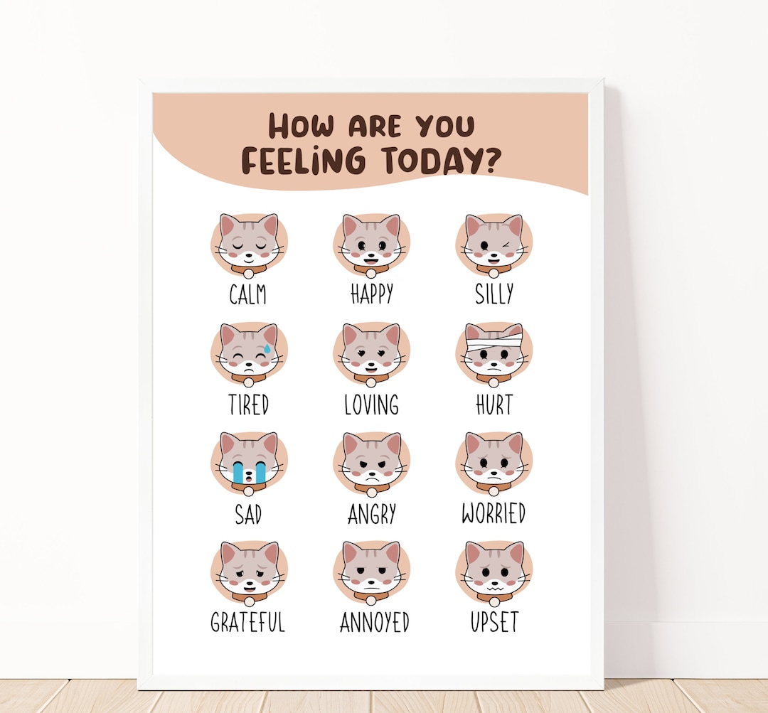 Feelings Poster Mental Health Emotions Print Emotions - Etsy