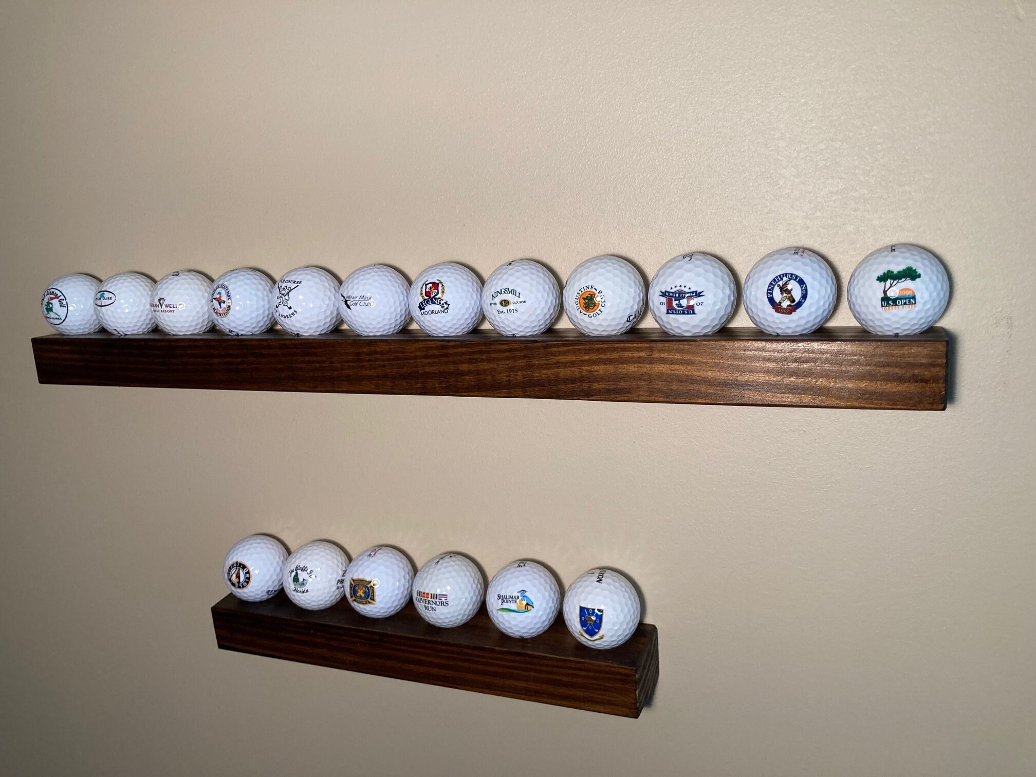 Handmade Golf Ball Display Rack/ Shelf Wall Mount. Great Gift Idea for ...