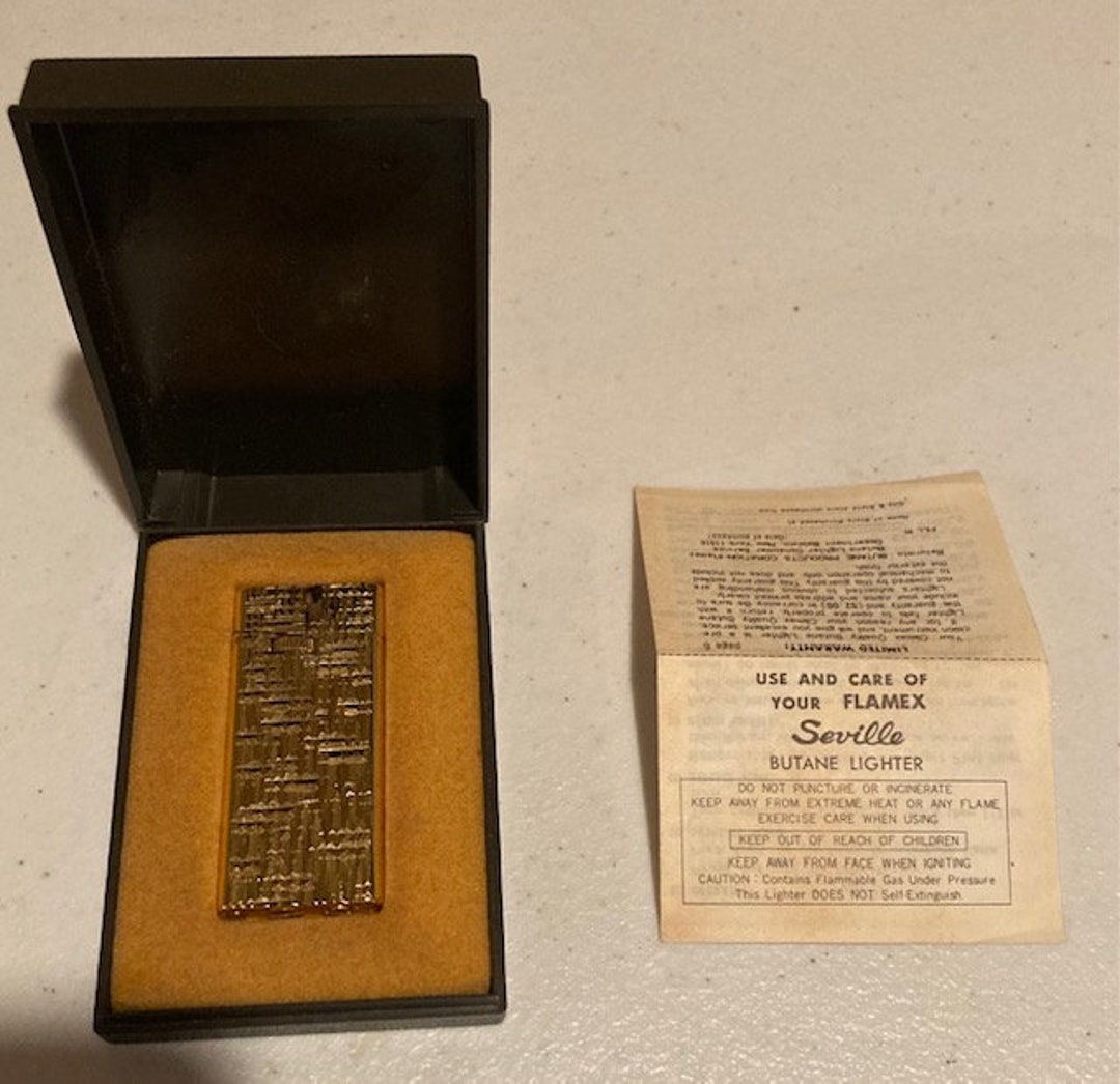 Flamex Seville Butane Lighter With Elegant Gold Tone - Etsy