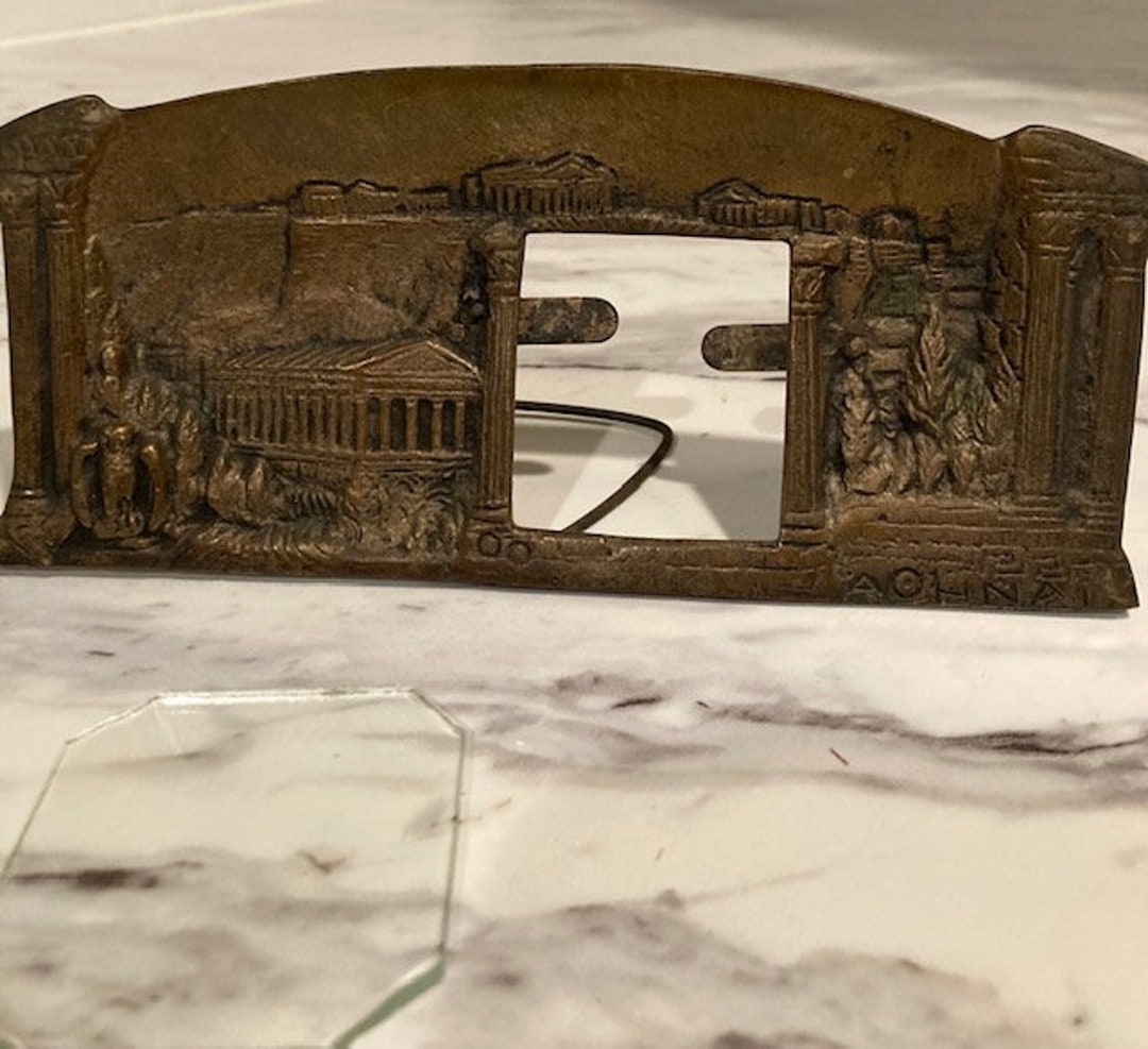 Marco de cuadro de latón vintage Aohnai El Partenón - Etsy España