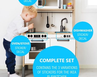Complete Set of Stickers / Decals for IKEA DUKTIG Play Kitchen | Etsy