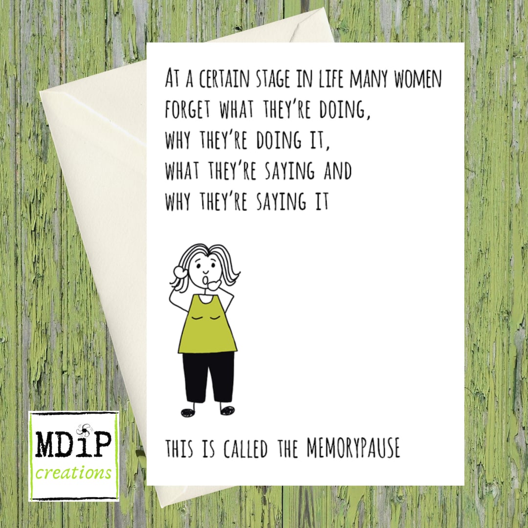 Funny Menopause Card, Funny Birthday Card for Her, Card for Menopausal ...