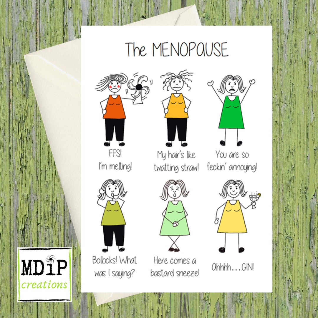Funny Menopause Card, Funny Menopause Birthday Card, Swearing Menopause ...