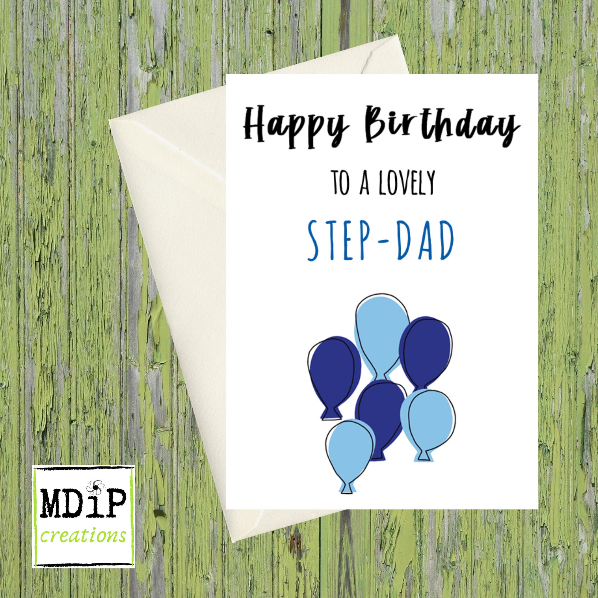 Step Dad Birthday Card, Birthday Card for Step Dad, Happy Birthday Step ...