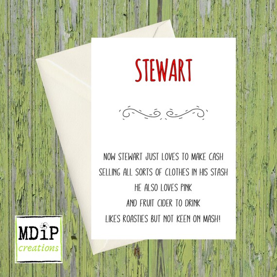 Poem Card Personalised Poem Card for Friend Original Poem - Etsy