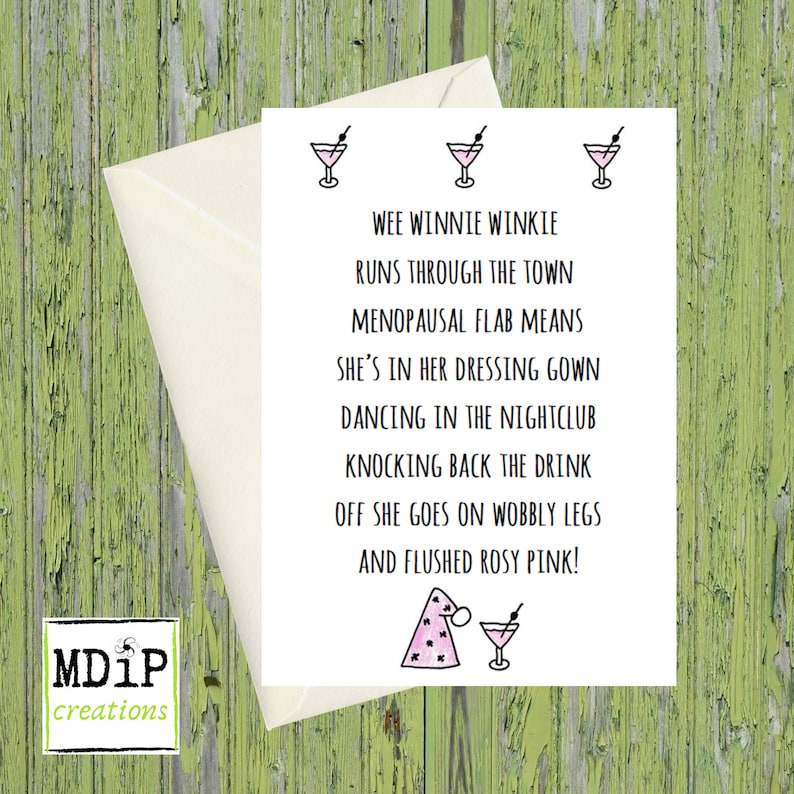Funny Menopause Card Funny Birthday Card for Her Wee Willie | Etsy UK