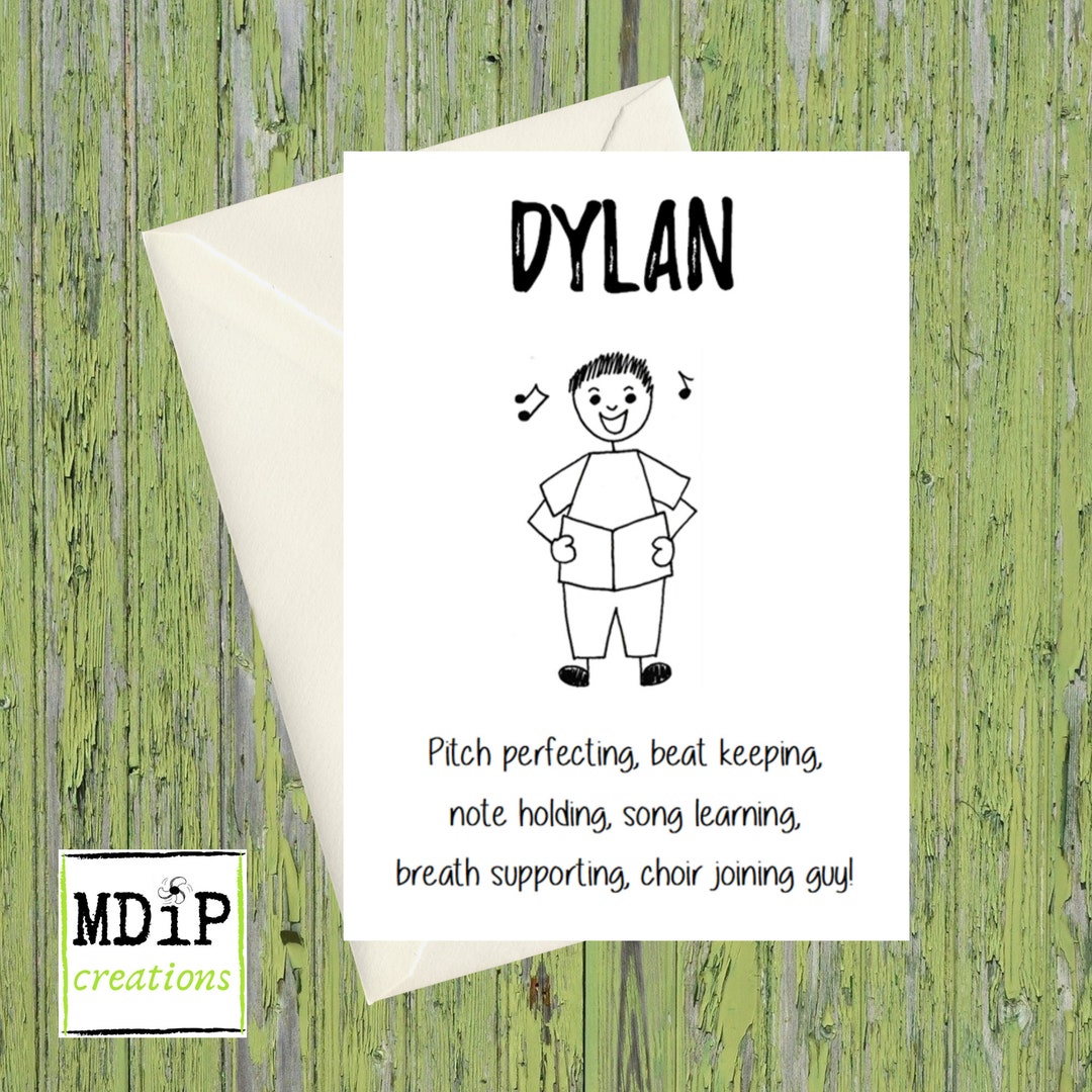 Singer Card Singer Birthday Card Card for Singer - Etsy