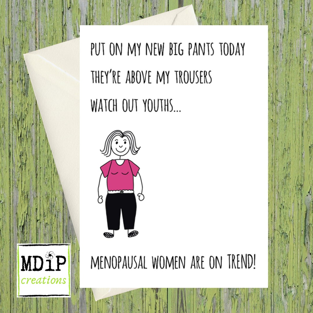 Funny Menopause Card, Funny Birthday Card for Her, Card for Menopausal ...