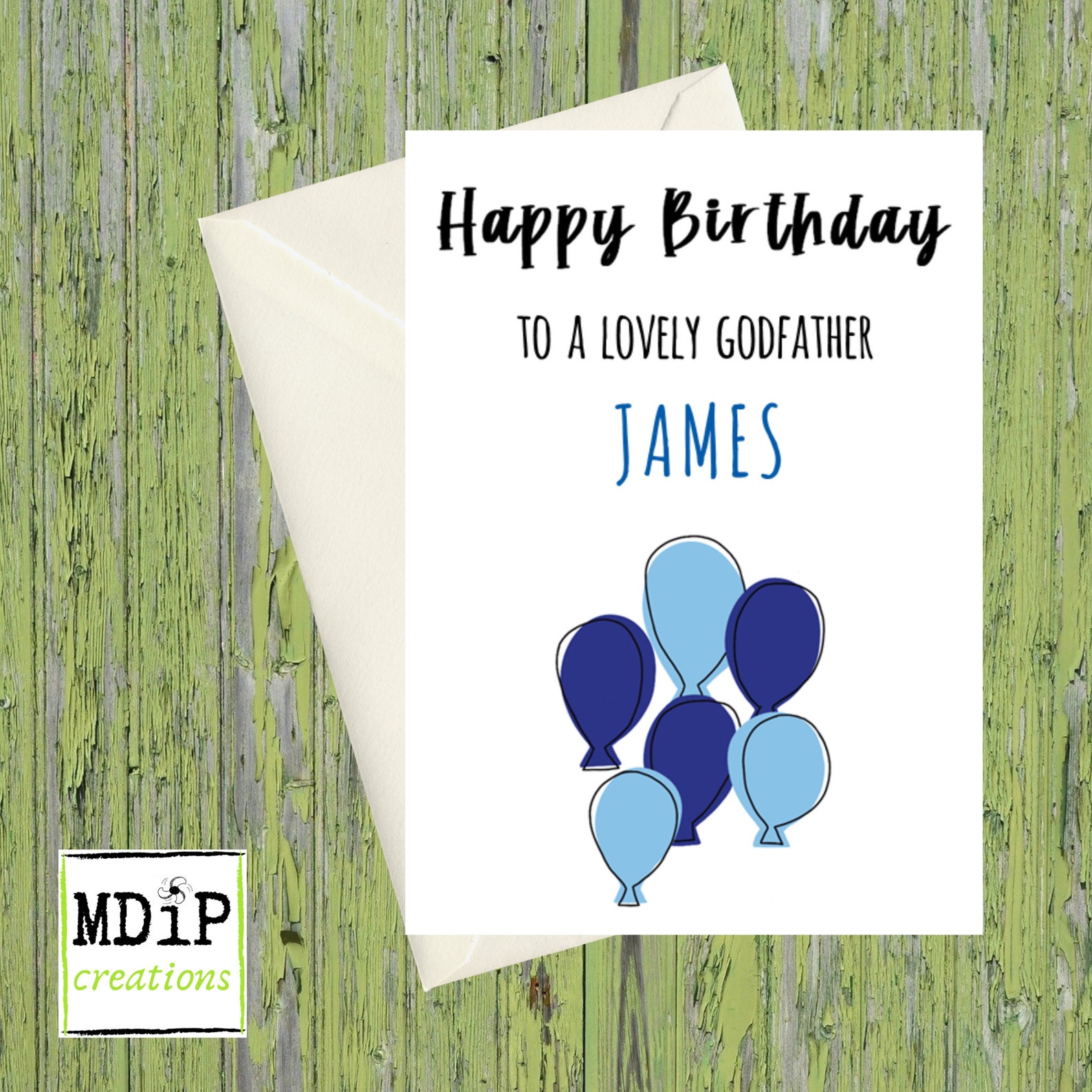 Godfather Birthday Card Personalised Birthday Card for - Etsy
