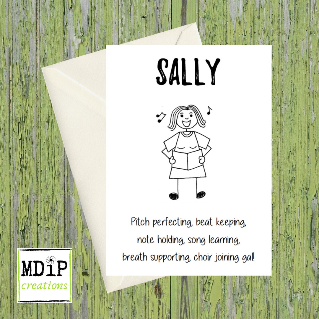 Singer Card, Singer Birthday Card, Card for Singer, Personalised ...