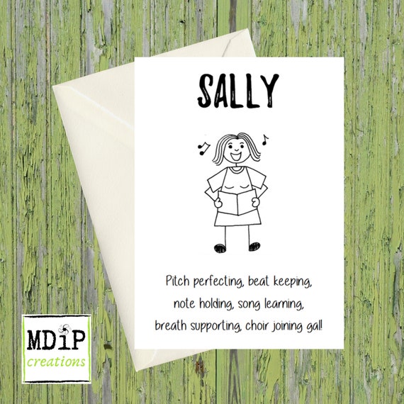 Singer Card Singer Birthday Card Card for Singer | Etsy UK