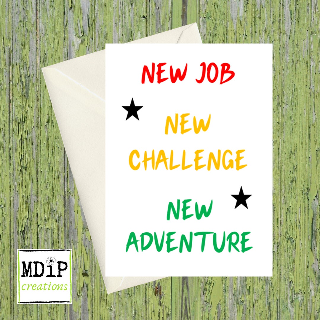 New Job Card, New Job Congratulations, Starting New Job Card, New Job ...