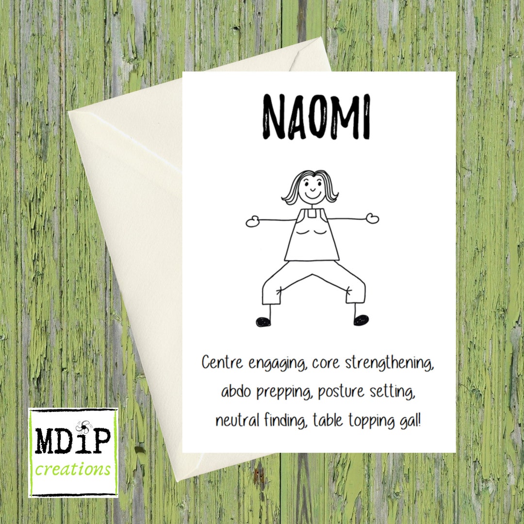 Pilates Card, Pilates Birthday Card, Pilates Instructor Card ...