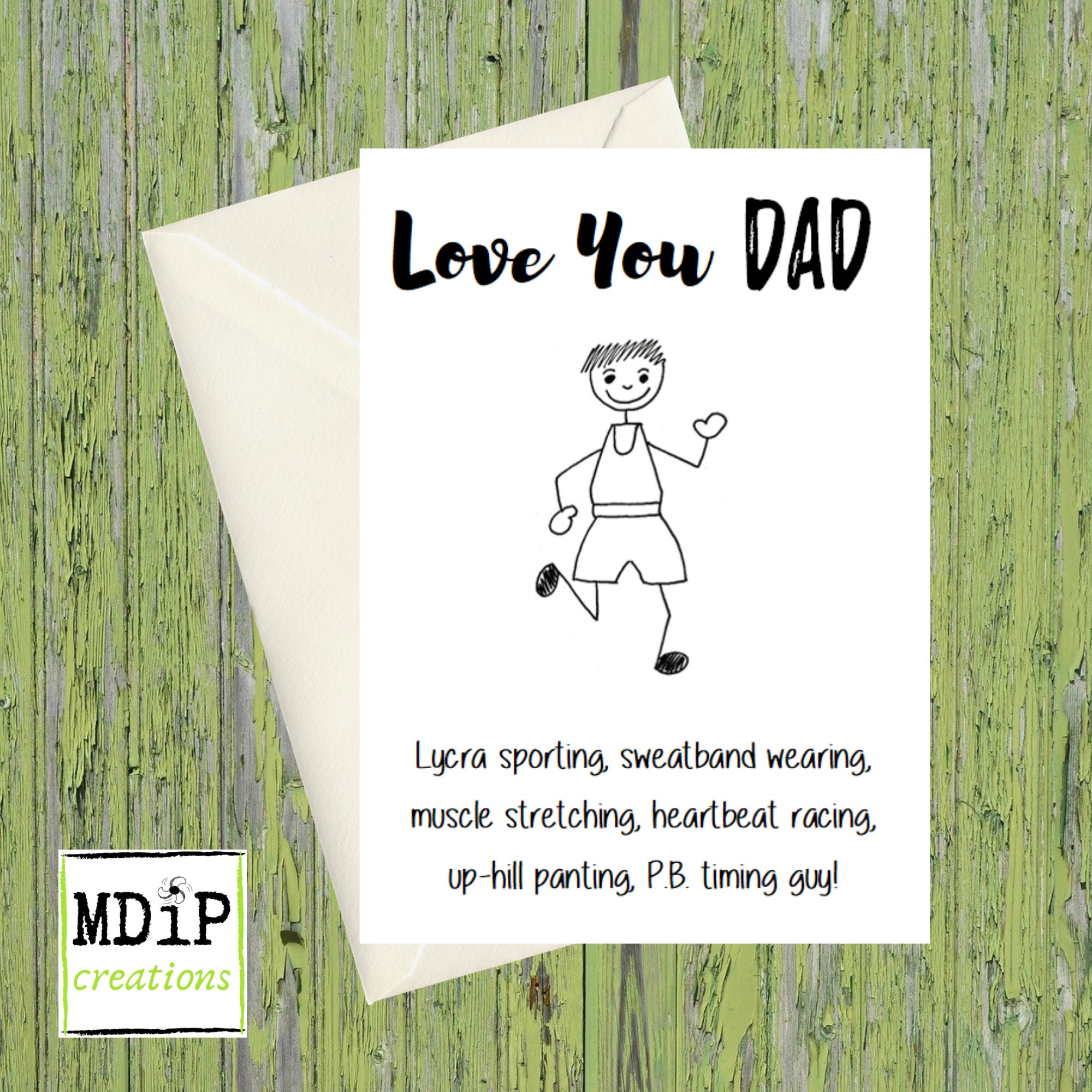 Running Card for Dad Father's Day Running Card for Dad - Etsy