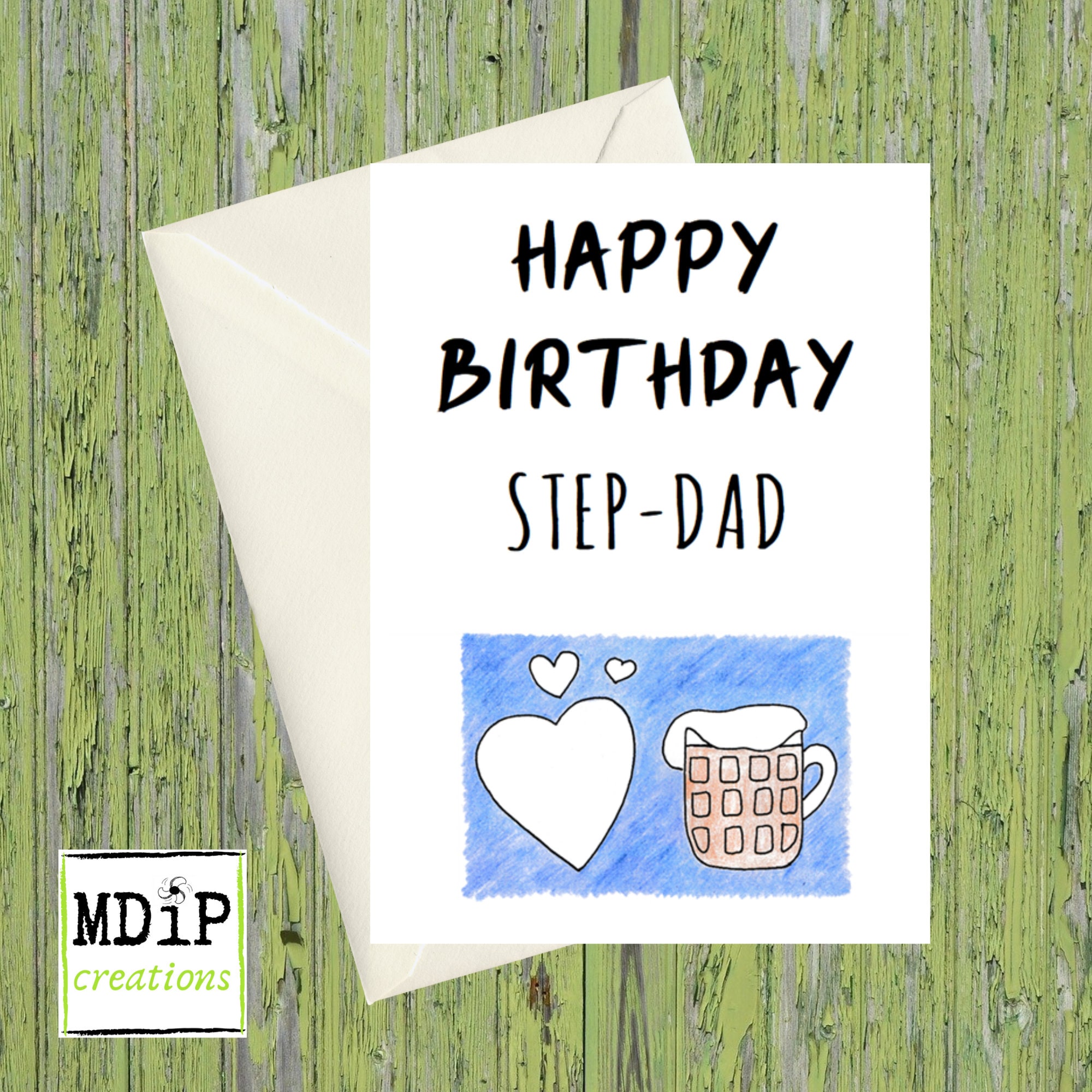 Step Dad Birthday Card Birthday Card for Step Dad Happy | Etsy