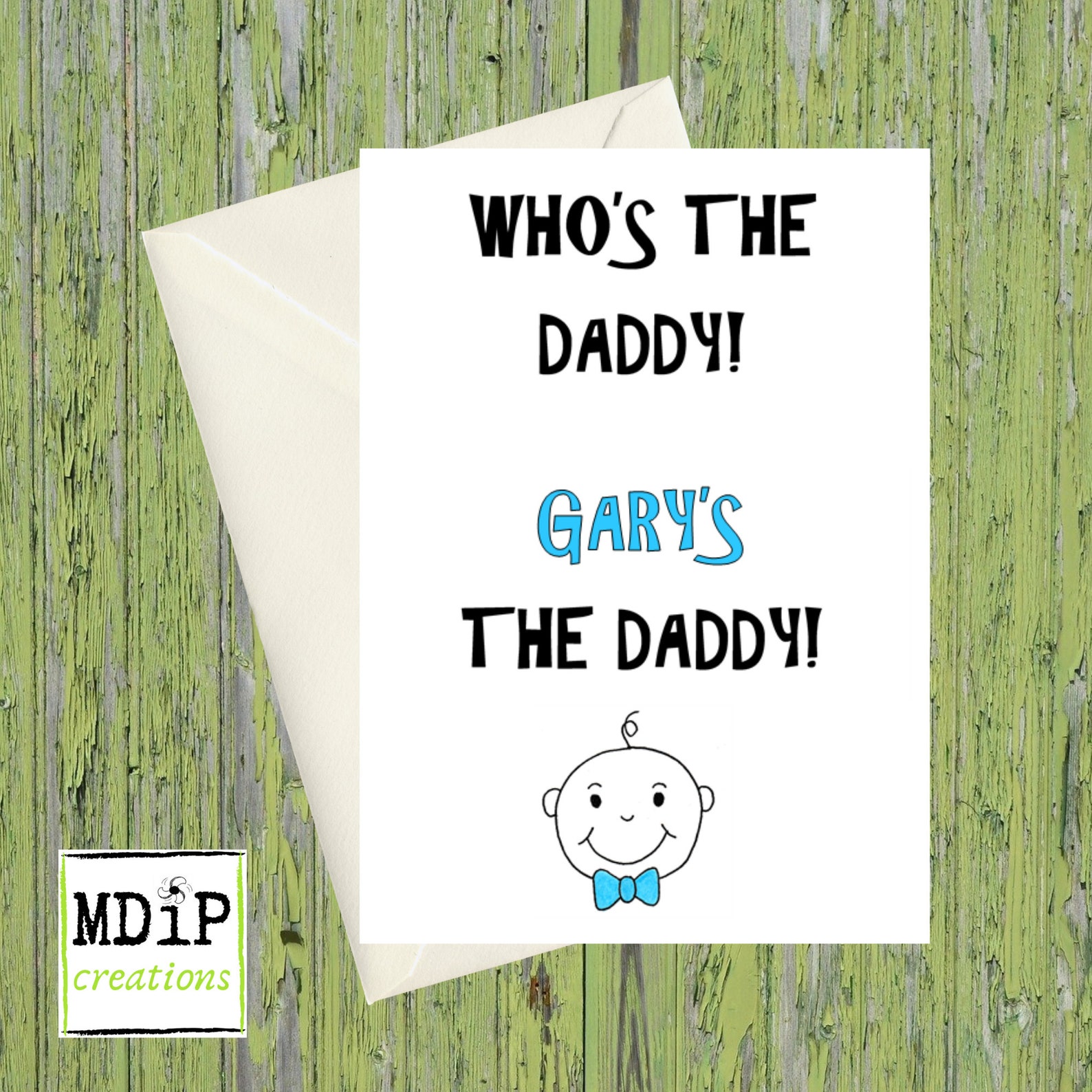 New Daddy Card Baby Boy Personalised Card New Baby Boy Card - Etsy