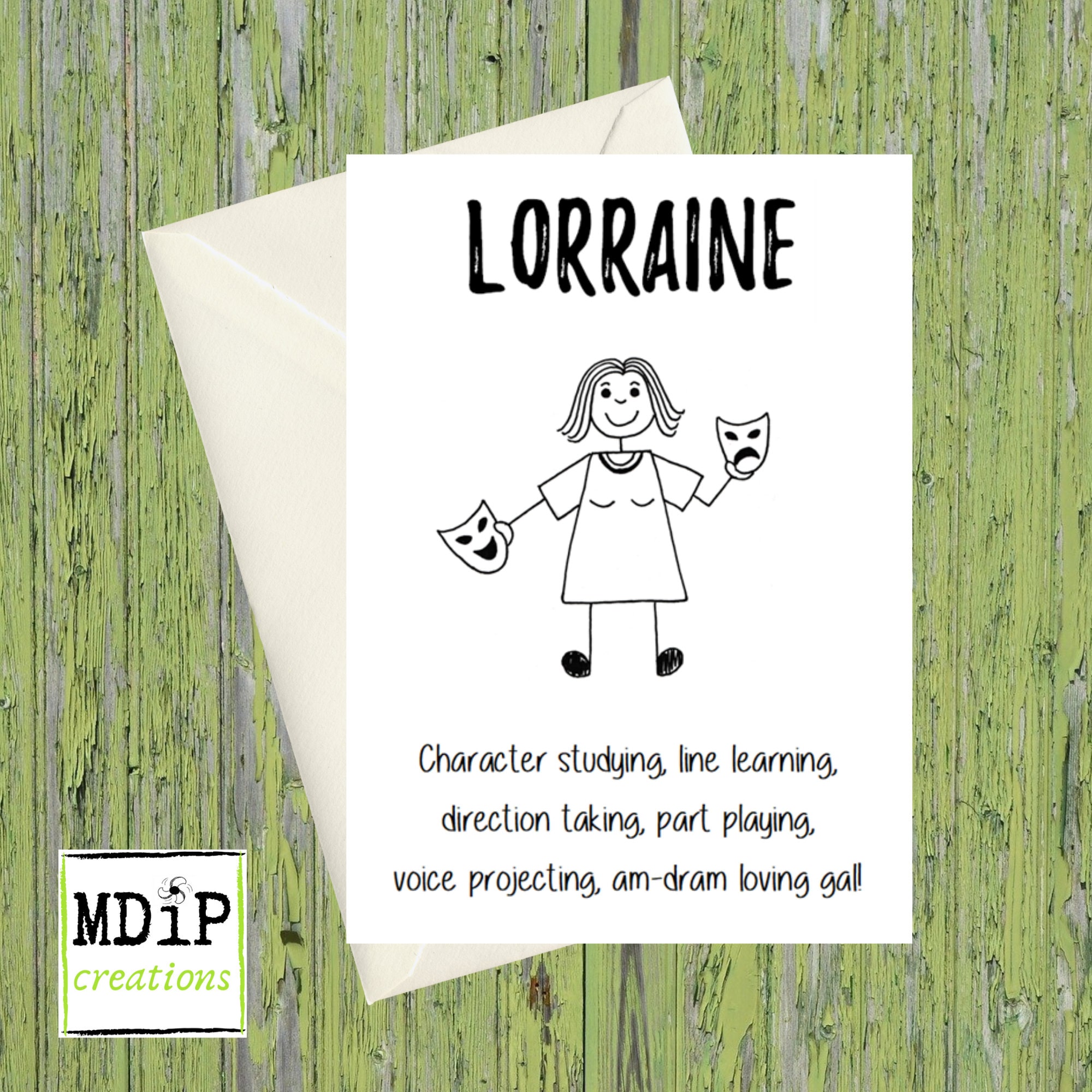 Actor Card, Actor Birthday Card, Amateur Dramatics Card, Personalised ...