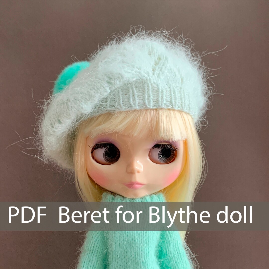 Knitting Pattern: Blythe Doll Beret, Plush Yarn (PDF Pattern) - Etsy