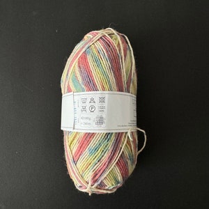Sock Yarn 2 Skeins Wool Yarn 6 Ply Yarn 75% Superwash Sock Yarn 100gr 3 ...