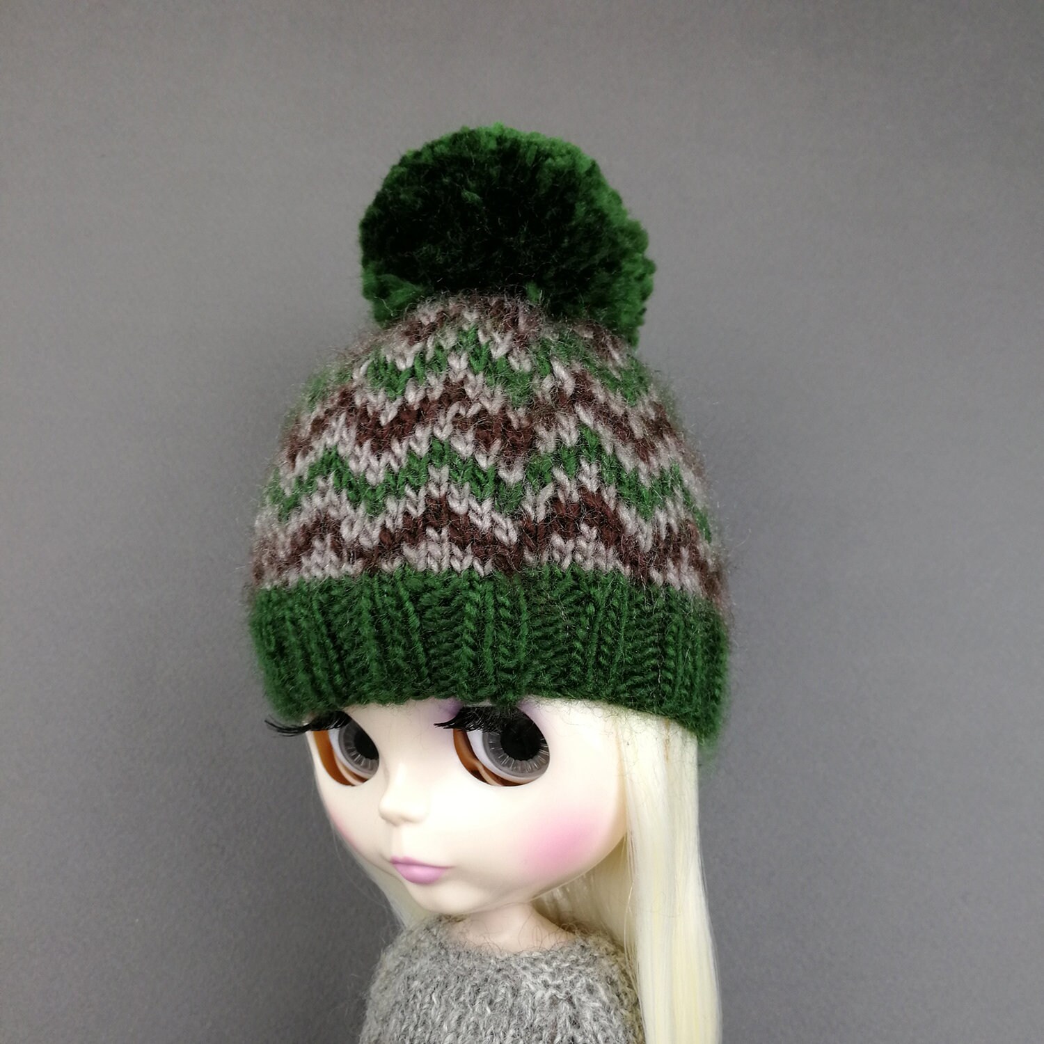 PDF Knit Doll Hat Pattern Knitted Hat for Blythe Doll Forest | Etsy