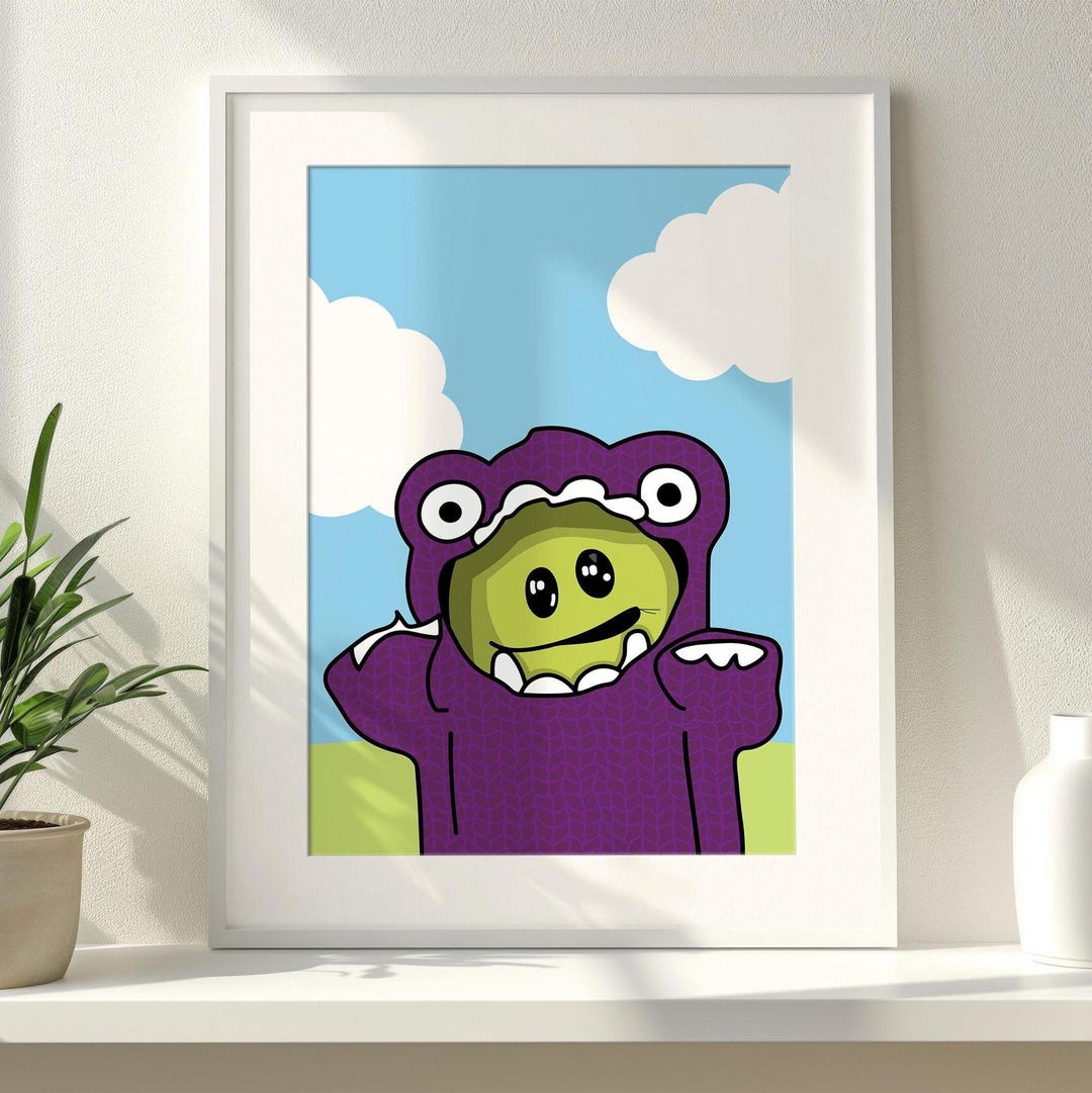 A4 Print Monster Mona Nanalan' Illustration With White Mount unframed ...