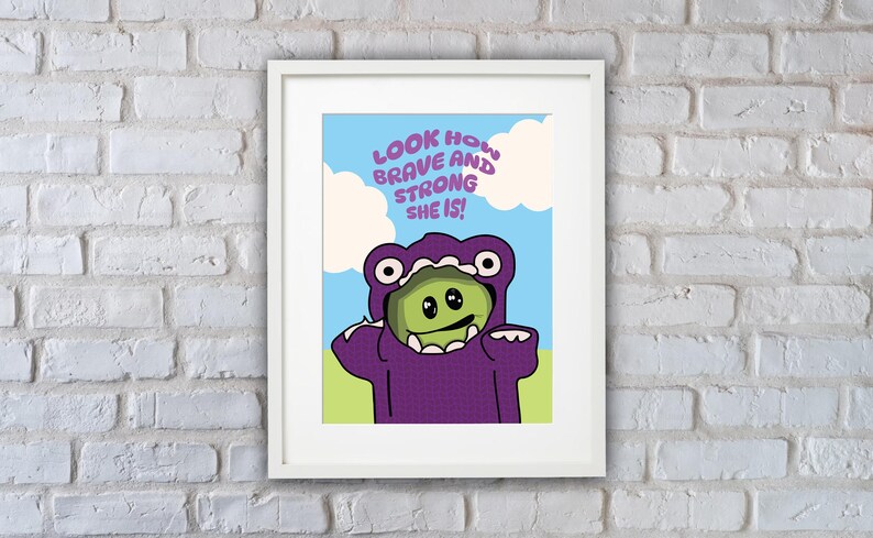 Monster Mona Nanalan' Illustration A4 Print With White Mount unframed ...