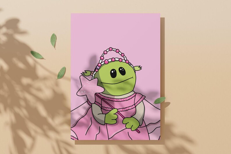 Princess Mona Nanalan' Illustration A4 Print With White Mount unframed ...