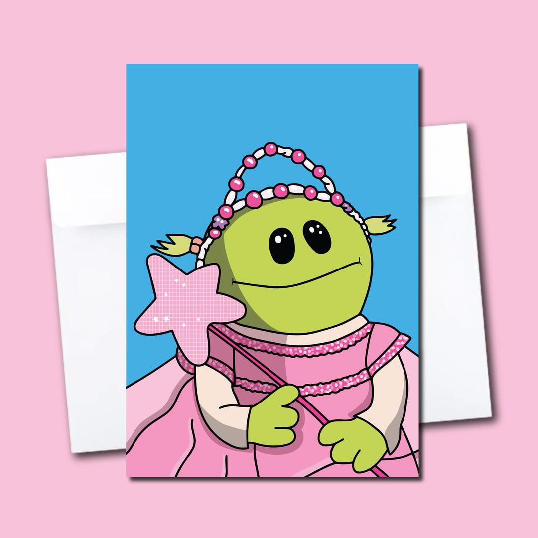 Princess Mona Card | Nanalan' Illustration | Blank Greeting Card With ...