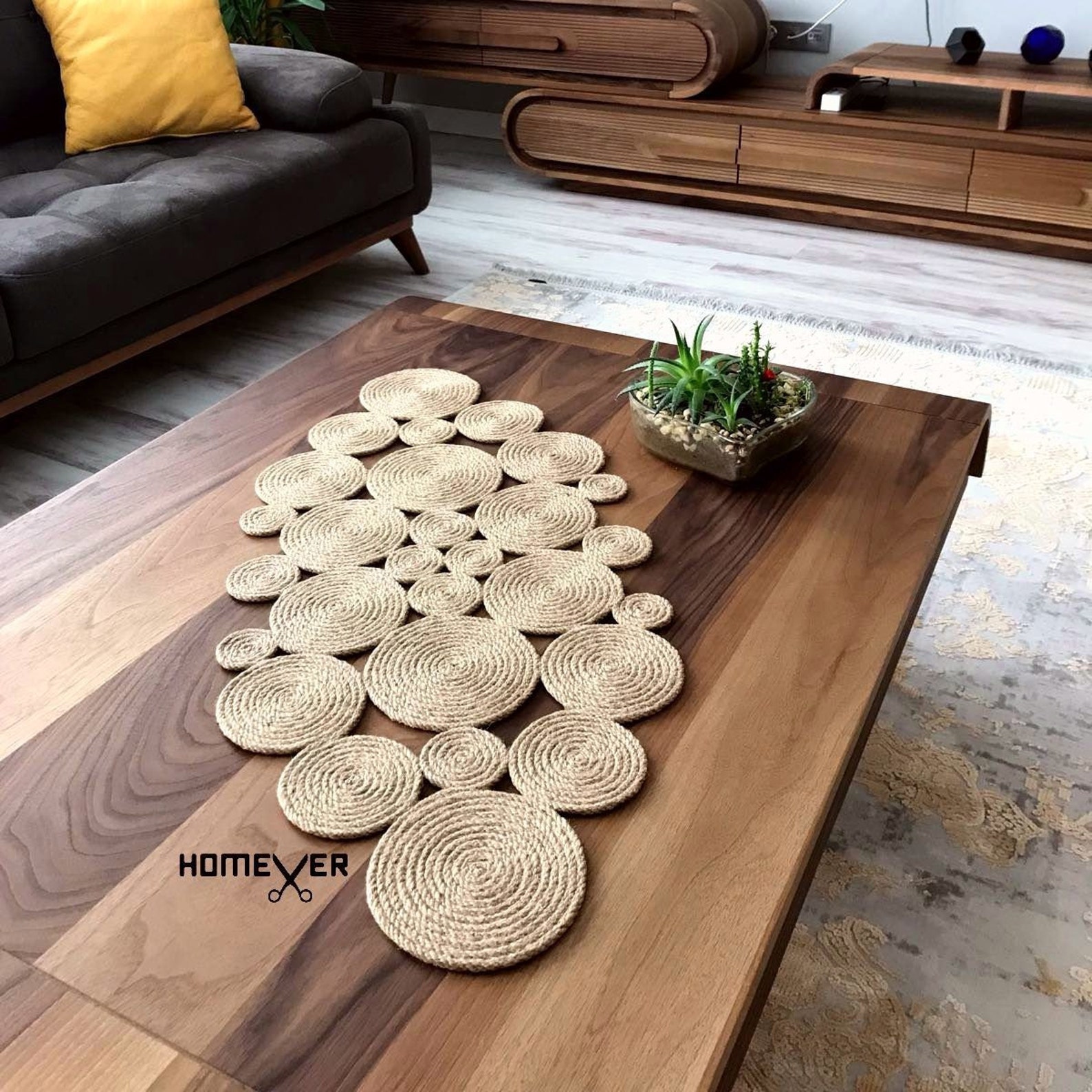 Farmhouse Rope Table Runner Tablecloth Rustic Home Decor - Etsy