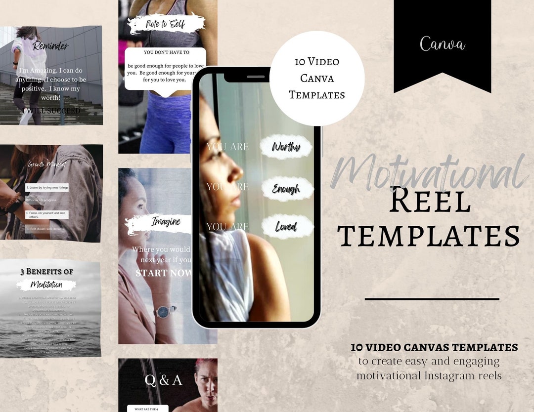 10 Instagram Video Reel Templates Motivational Reels Canva Templates ...