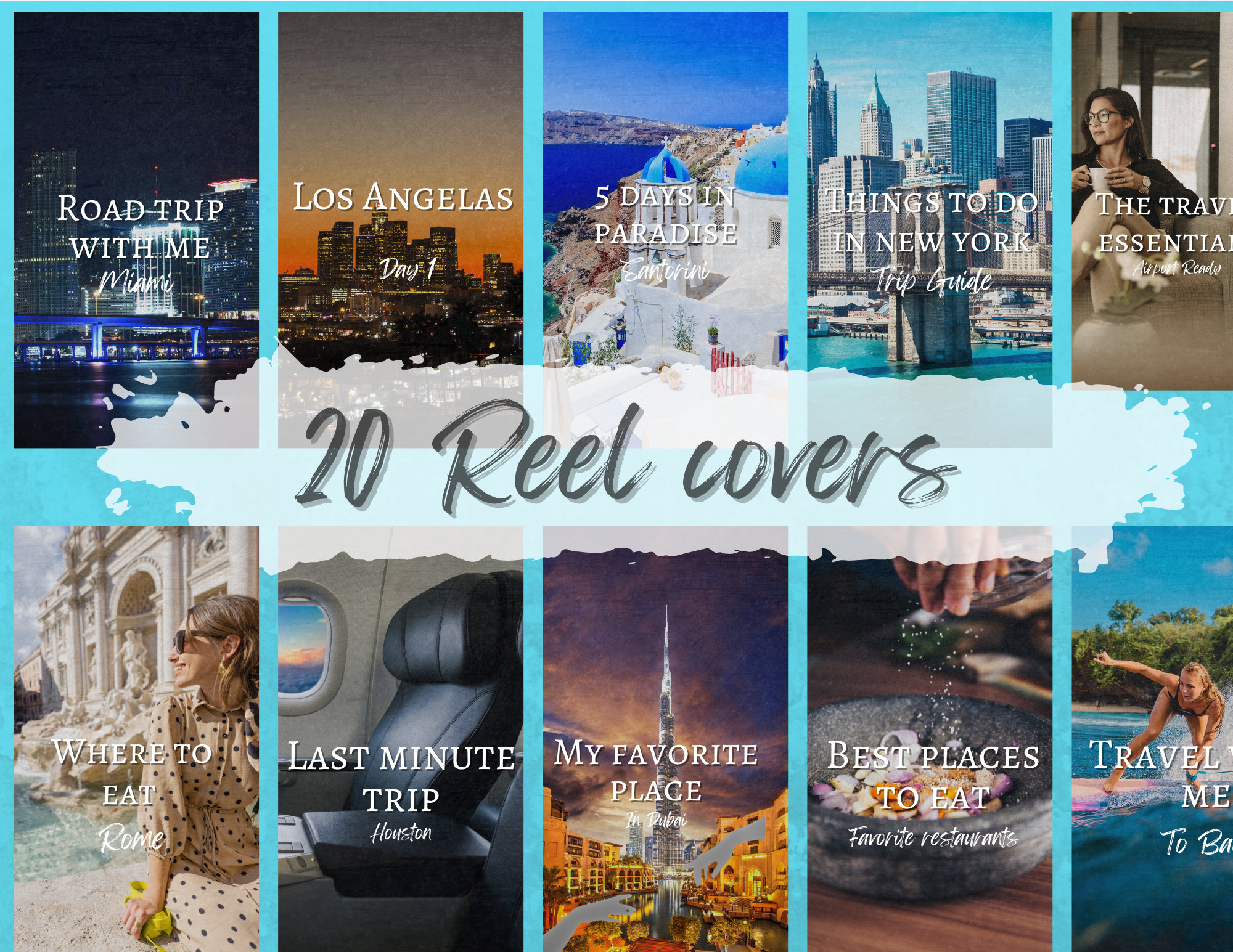 20 Instagram Reel Templates Travel Reel Covers Reel Cover Template ...