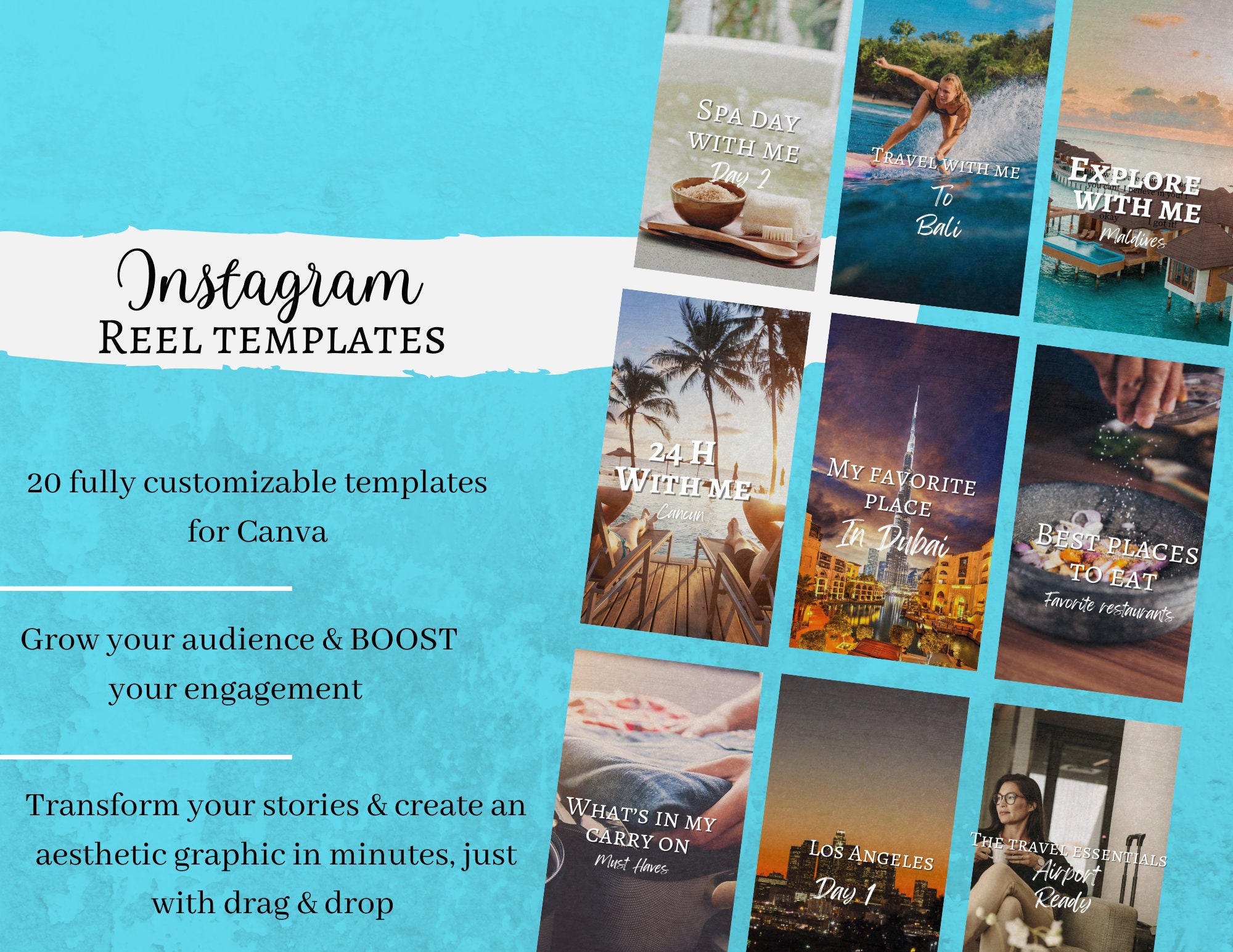 20 Instagram Reel Templates Travel Reel Covers Reel Cover Template ...