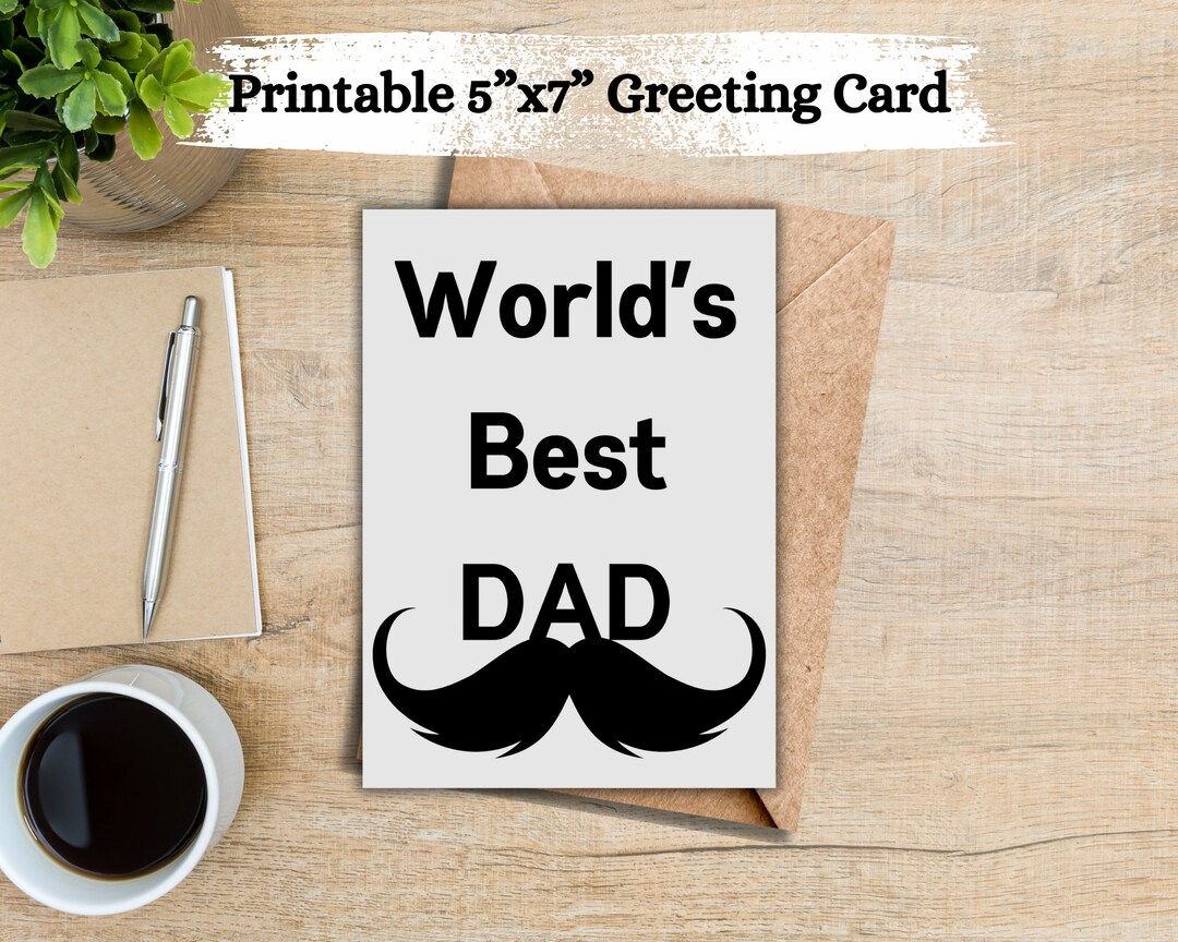 Happy Father’s Day Printable Card, Dad Card, Digital Download Father’s ...