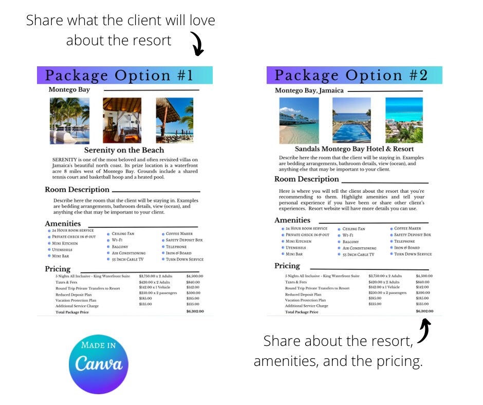 Travel Agent Proposal Template, Travel Agent Proposal, Resort Vacation ...