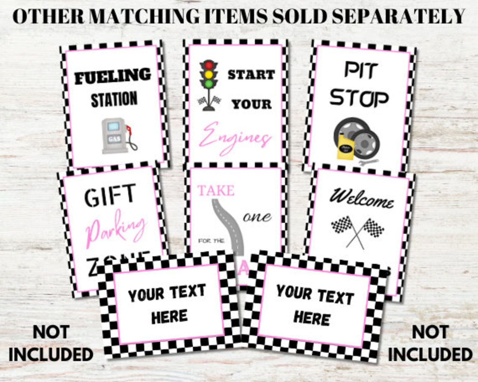 Two Fast Birthday Food Labels: Pink Race Car Party Decor (digital ...