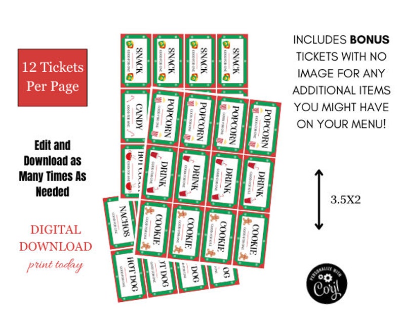 Christmas Movie Night Bundle Christmas Movie Night Tickets - Etsy