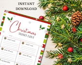 Christmas Wish List Printable Kids Christmas List Sheet - Etsy