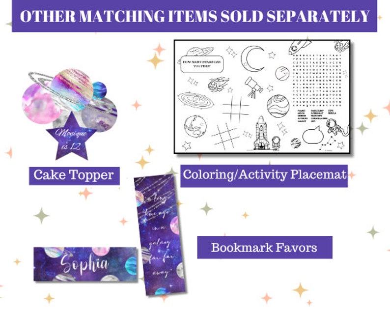 Galaxy Birthday Banner Outer Space DIY Bunting Banner Galaxy - Etsy