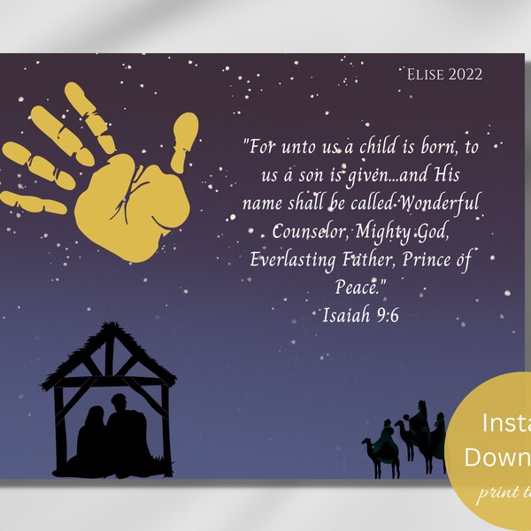 Nativity Handprint - Etsy