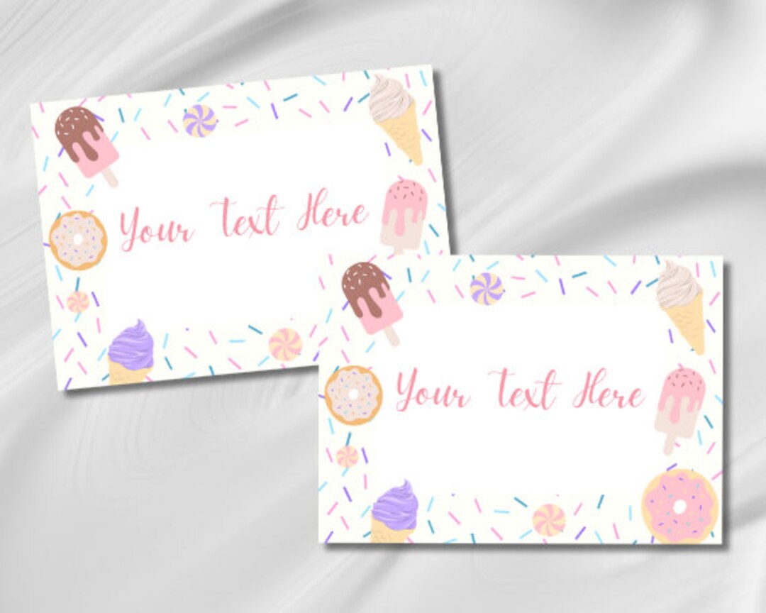 Editable Sweet One Food Labels, Two Sweet Birthday, Sweet Treats Food ...