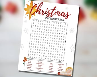 Christmas Crossword Puzzle Printable Christmas Game - Etsy