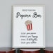 Editable Popcorn Bar Sign, Movie Night Printable (digital Download) - Etsy