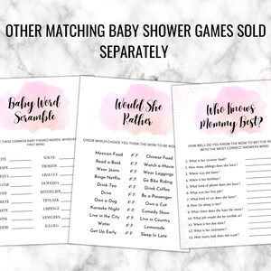 Baby Word Scramble Game, Baby Shower Games Girl Printable, Baby Shower ...