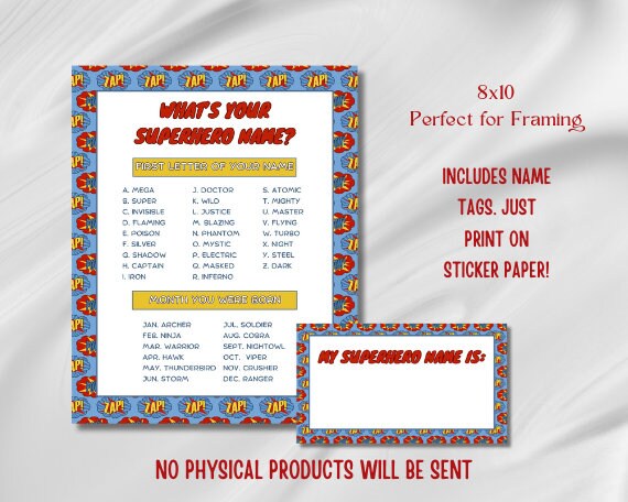 Superhero Birthday Games Printable, Superhero Birthday Party Games ...