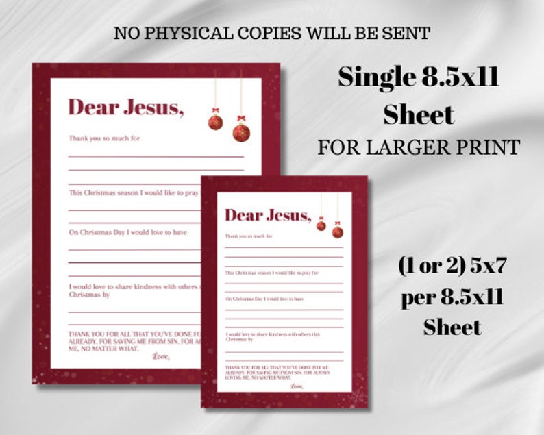 Editable Christmas Letter to Jesus, Printable (digital Download) - Etsy