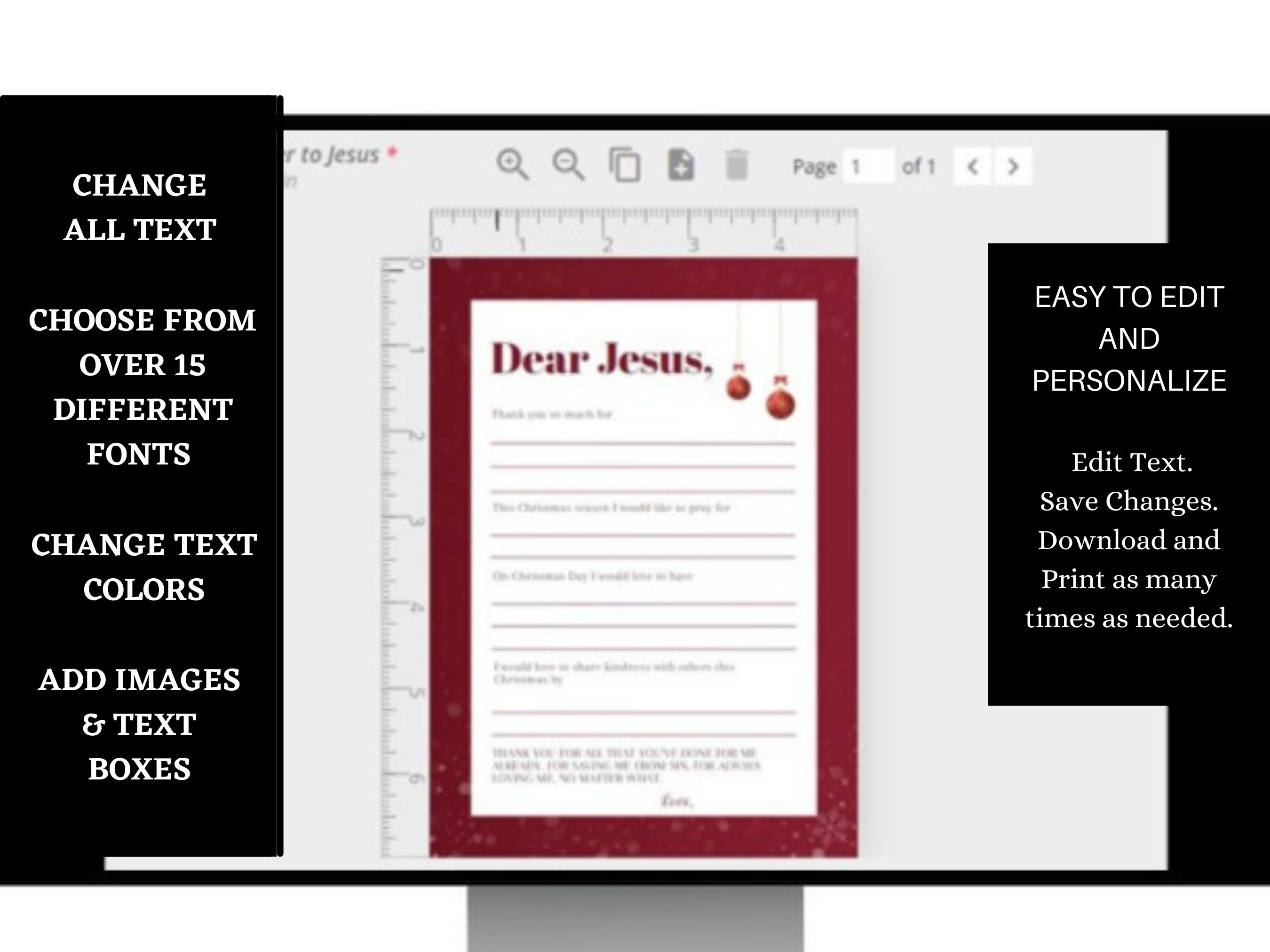 Christmas Letter to Jesus, Christian Letter to Santa Alternative ...