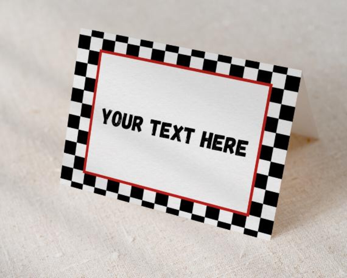 Two Fast Birthday Food Tents: Race Car Party Labels (instant Download ...