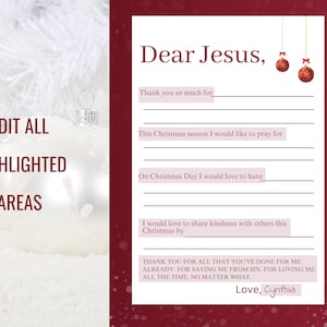 Christmas Letter to Jesus Christian Letter to Santa - Etsy